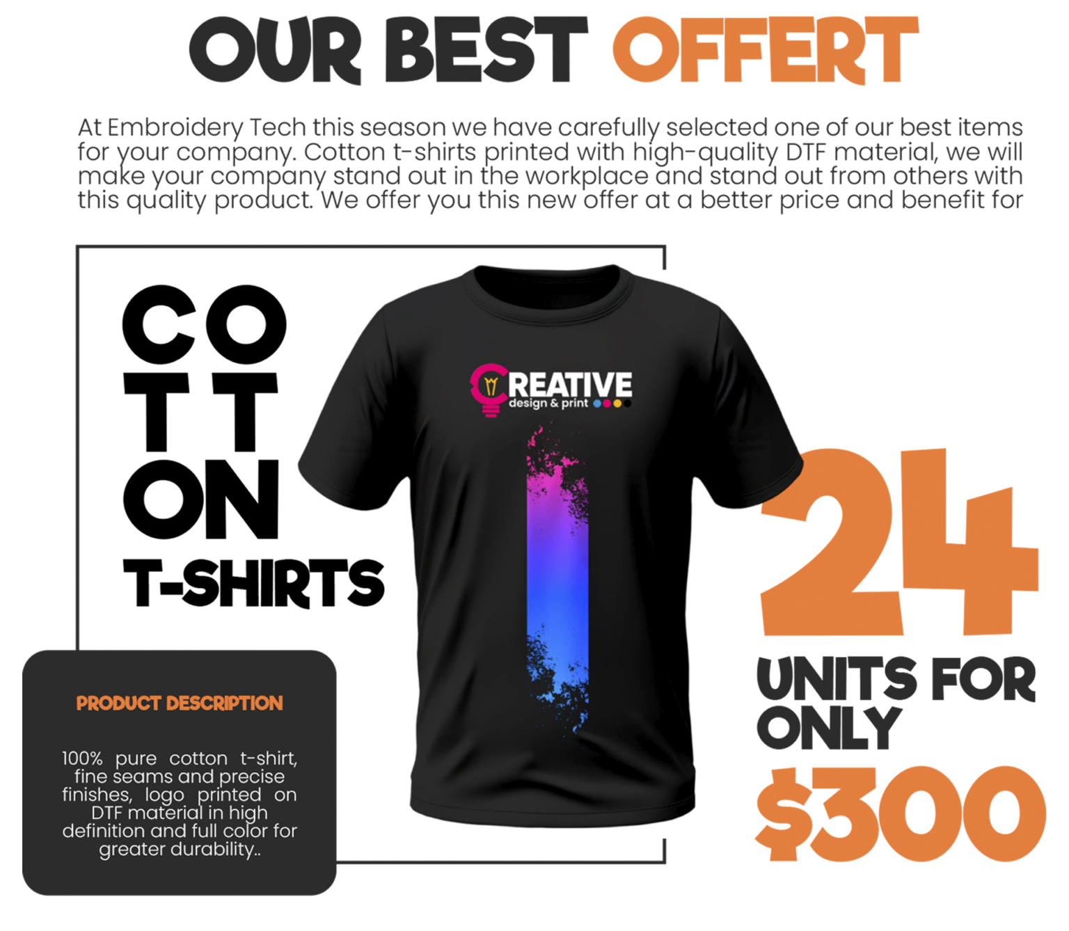 Embroidery Tech – We are a company dedicated to garment decoration service